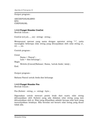 Manipulasi string | PDF