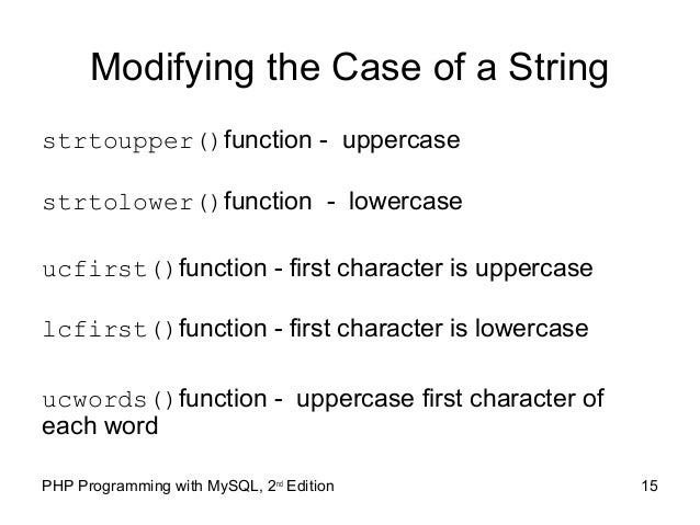 Manipulating Strings 