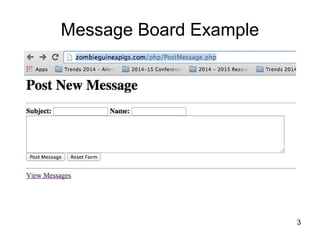 Using arrays with PHP for forms and storing information | PPT