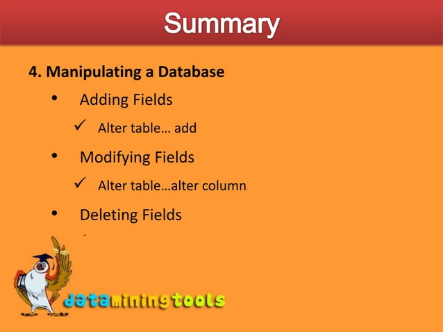 Ms Sql Server Manipulating Database Ppt