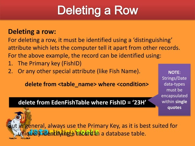 MS SQLSERVER:Manipulating Database | PPT