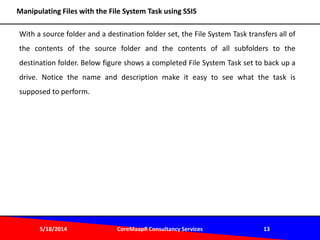 Manipulating files with the file system task using SSIS | PPT