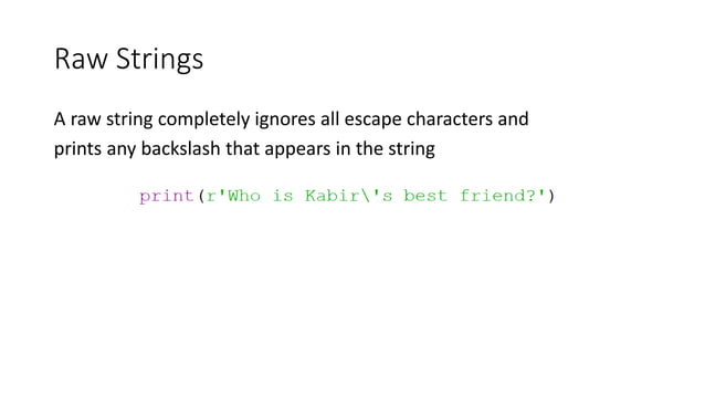 Manipulating string with Python | PPT Manipulating string with Python | PPT