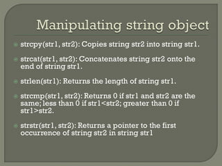 Manipulating strings | PDF