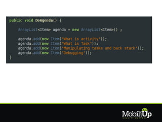Manipulating Android tasks and back stack | PDF