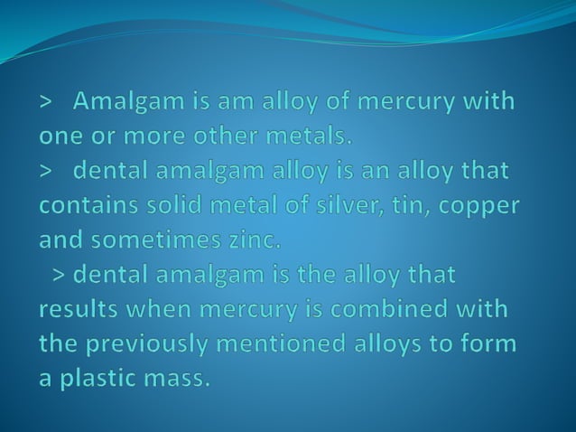 Manipulation of amalgam | PPTX