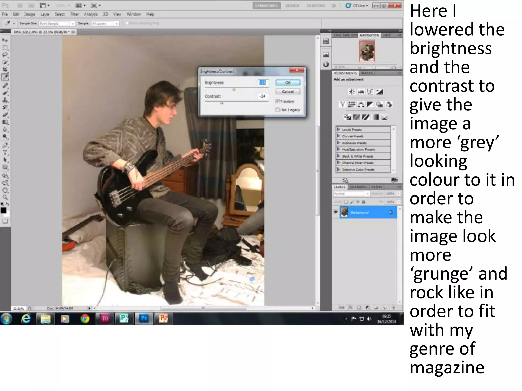Manipulation of images for my contents page | PPT