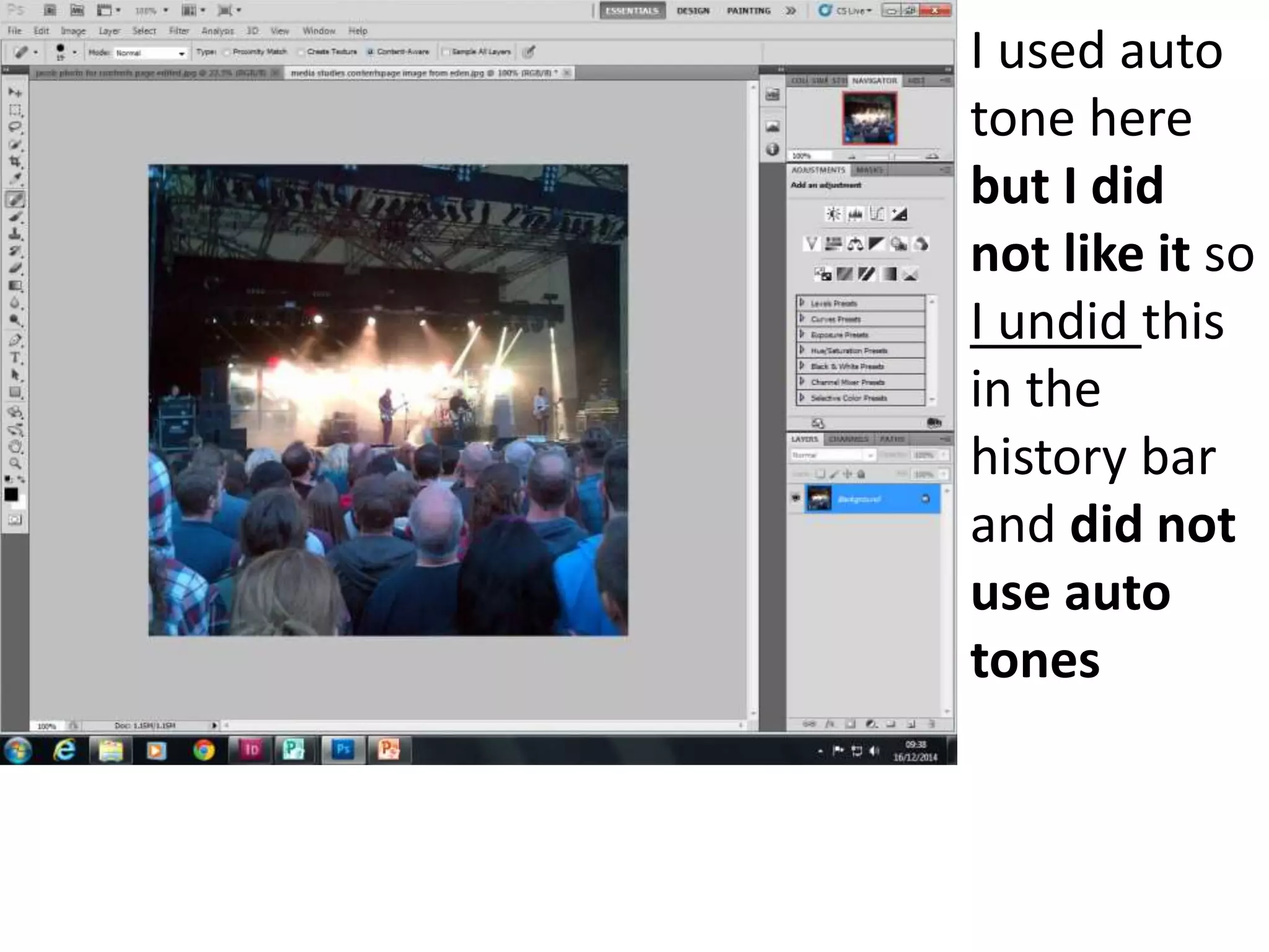 Manipulation of images for my contents page | PPT