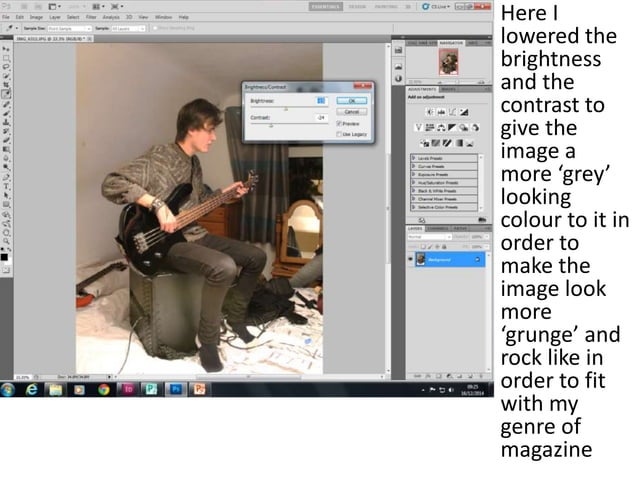 Manipulation of images for my contents page | PPT