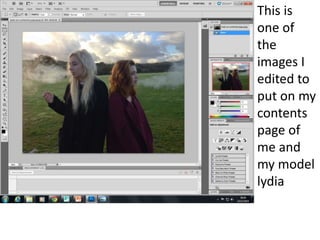 Manipulation of images for my contents page | PPT