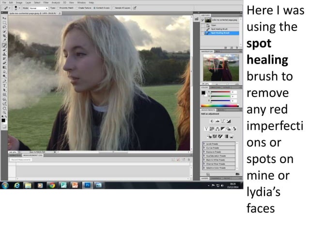 Manipulation of images for my contents page | PPT