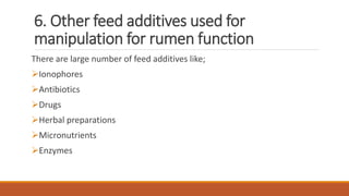 Manipulation of rumen function to augment livestock productivity | PPT