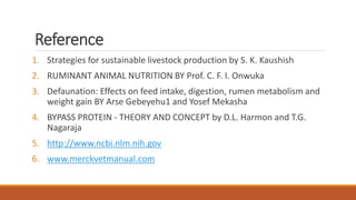 Manipulation of rumen function to augment livestock productivity | PPT