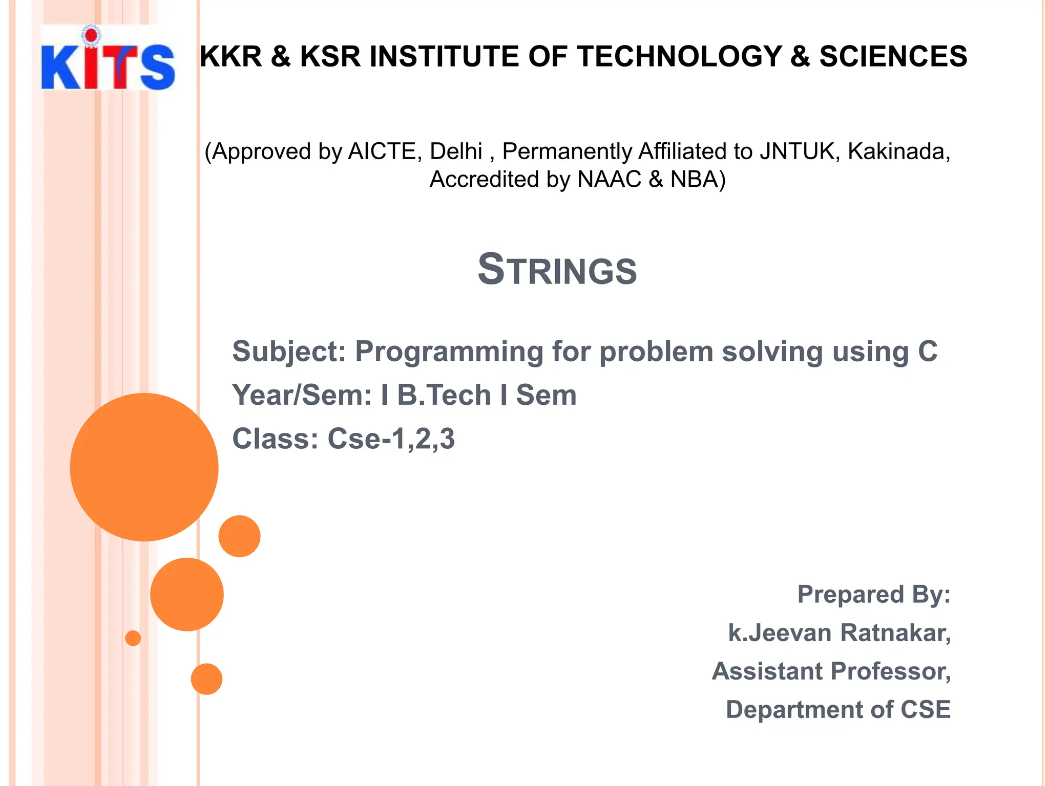 manipulation of Strings+PPT.pptx | Programming Languages | Computing
