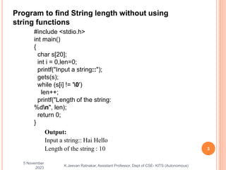 manipulation of Strings+PPT.pptx | Programming Languages | Computing