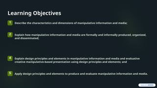 MANIPULATIVE-INFORMATION-AND-MEDIA in MIL | PPTX