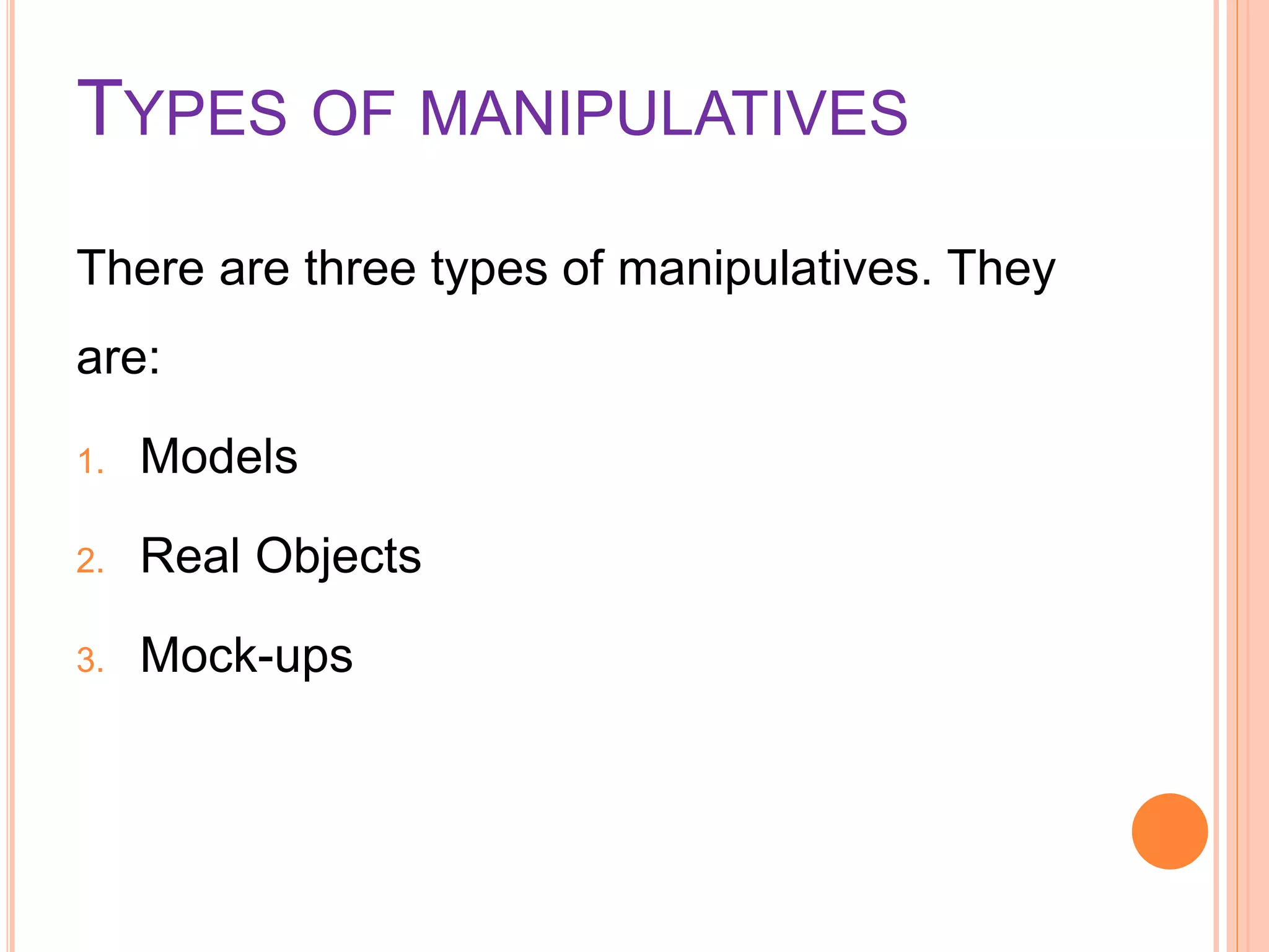 Manipulatives | PPTX