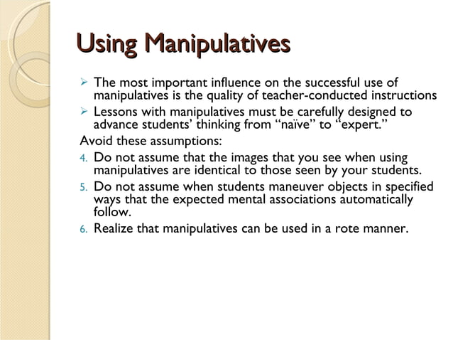Manipulatives | PPT
