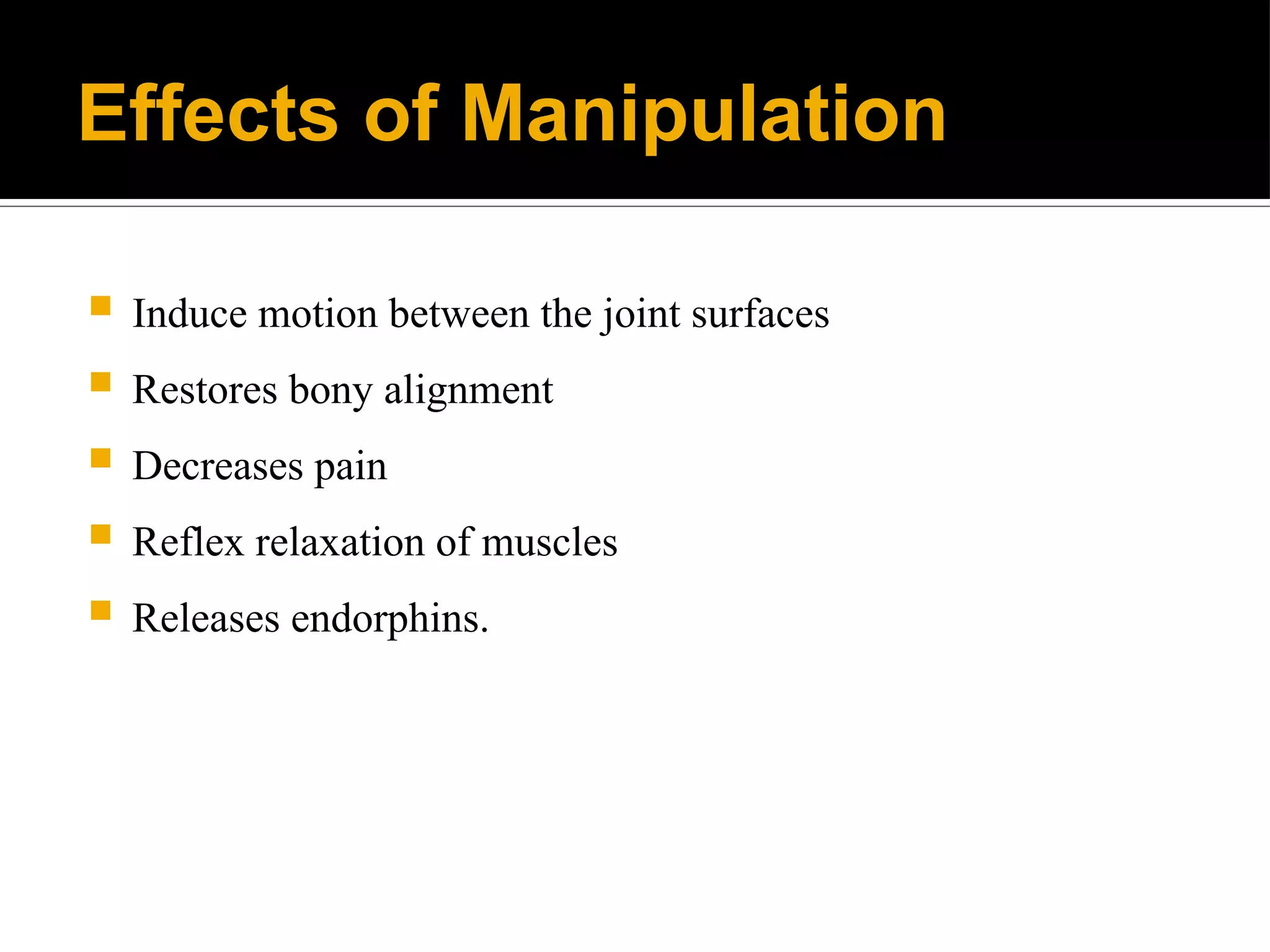 Manipulative techniques | PDF
