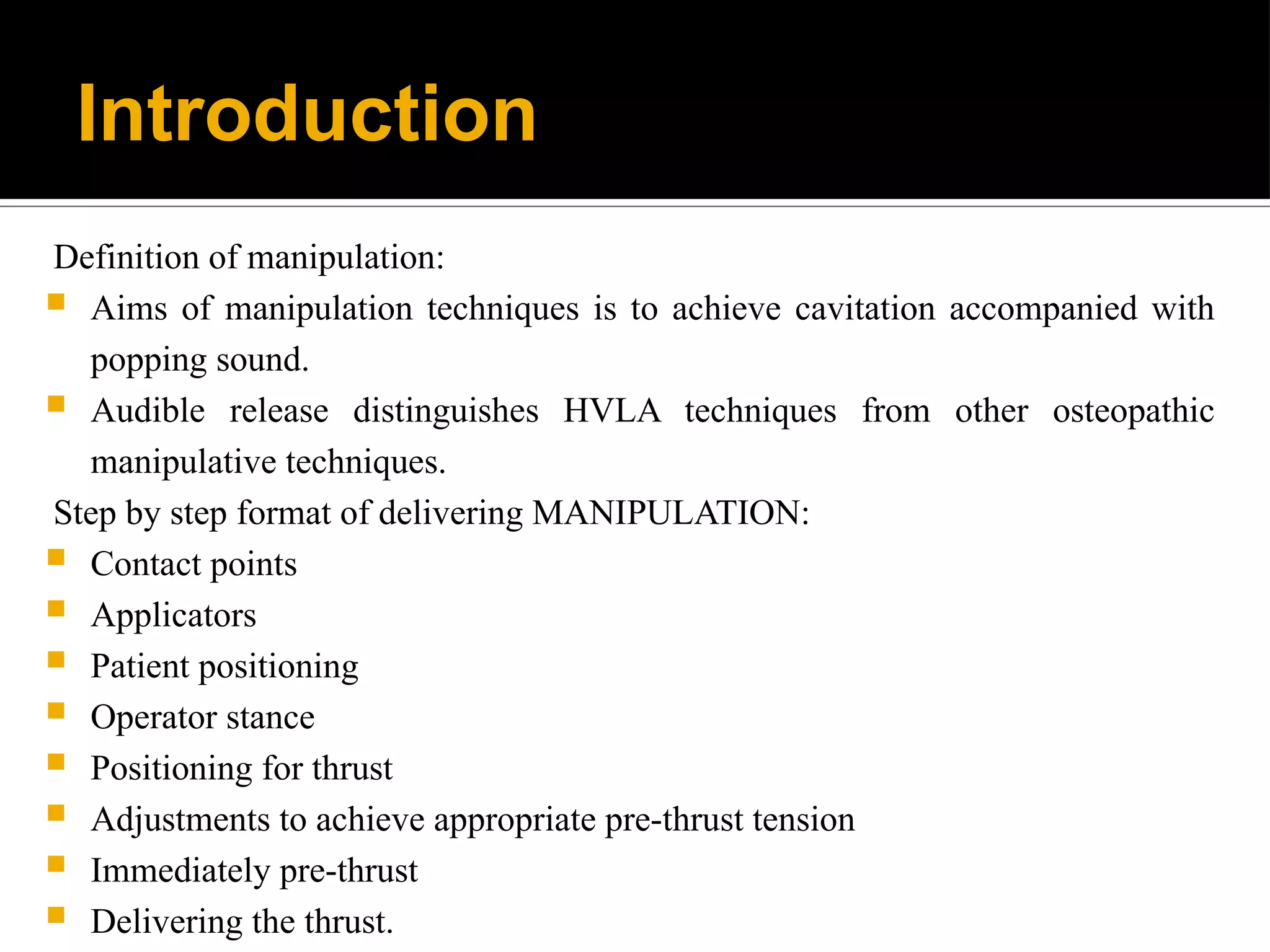 Manipulative techniques | PDF