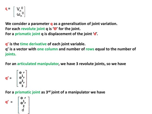 Manipulator Jacobian | PDF