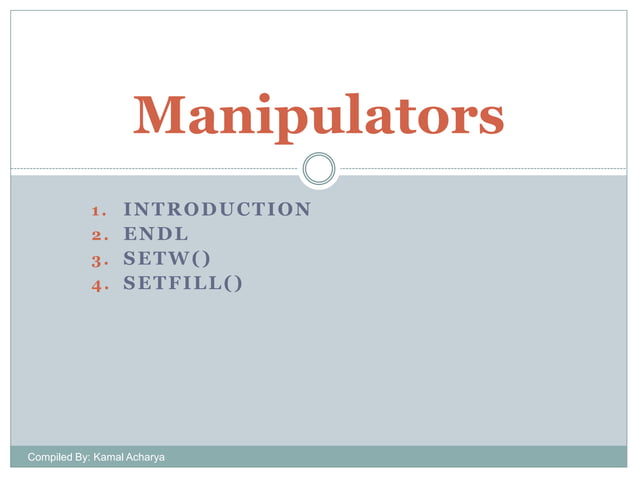 Manipulators | PDF