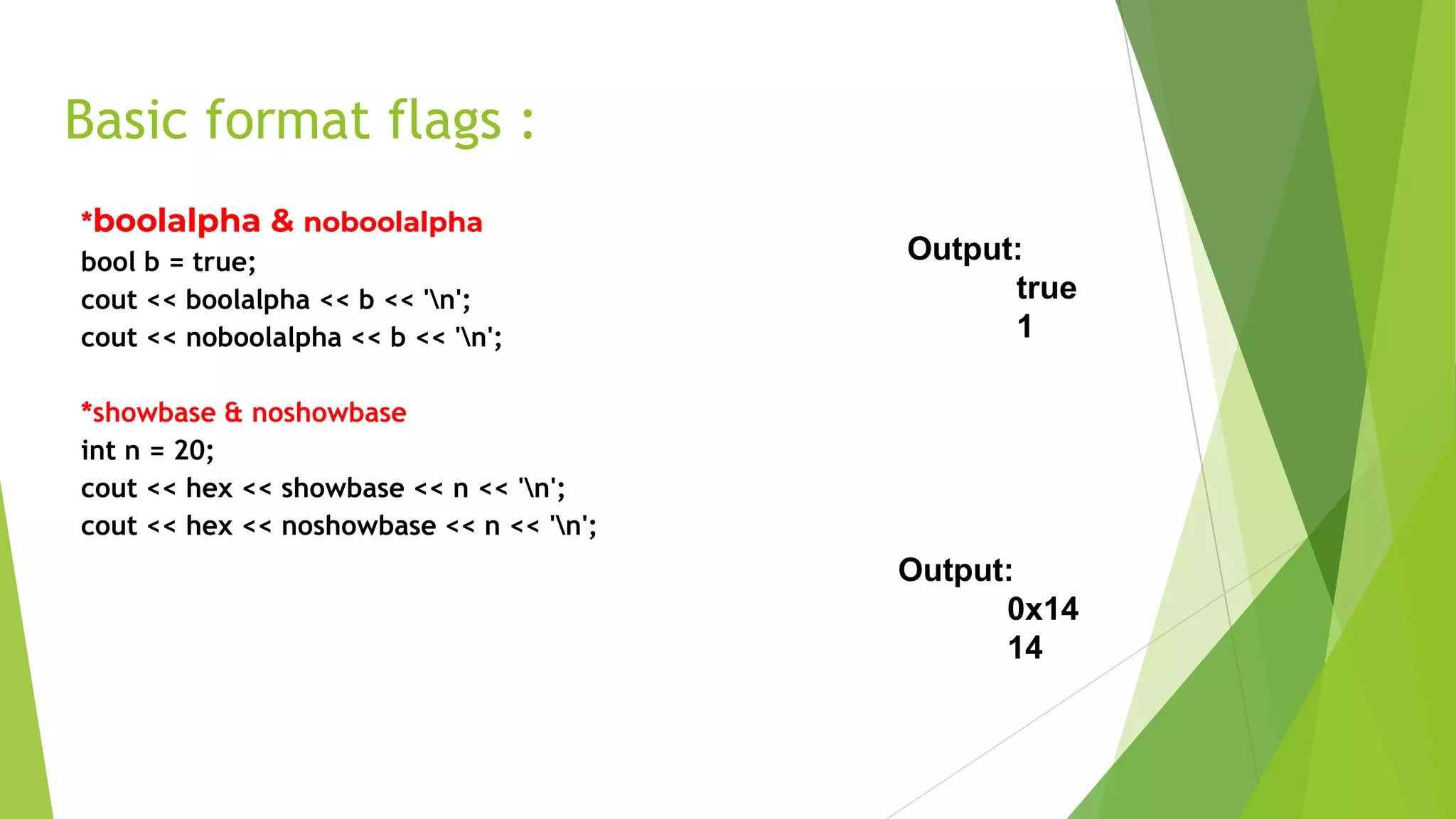 Manipulators In C Pptx