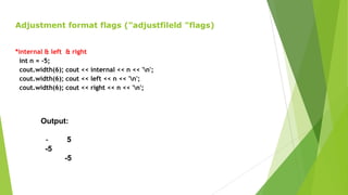 Manipulators in c++ | PPTX