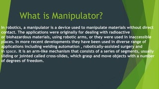 Manipulator Transformation Matrix | PDF
