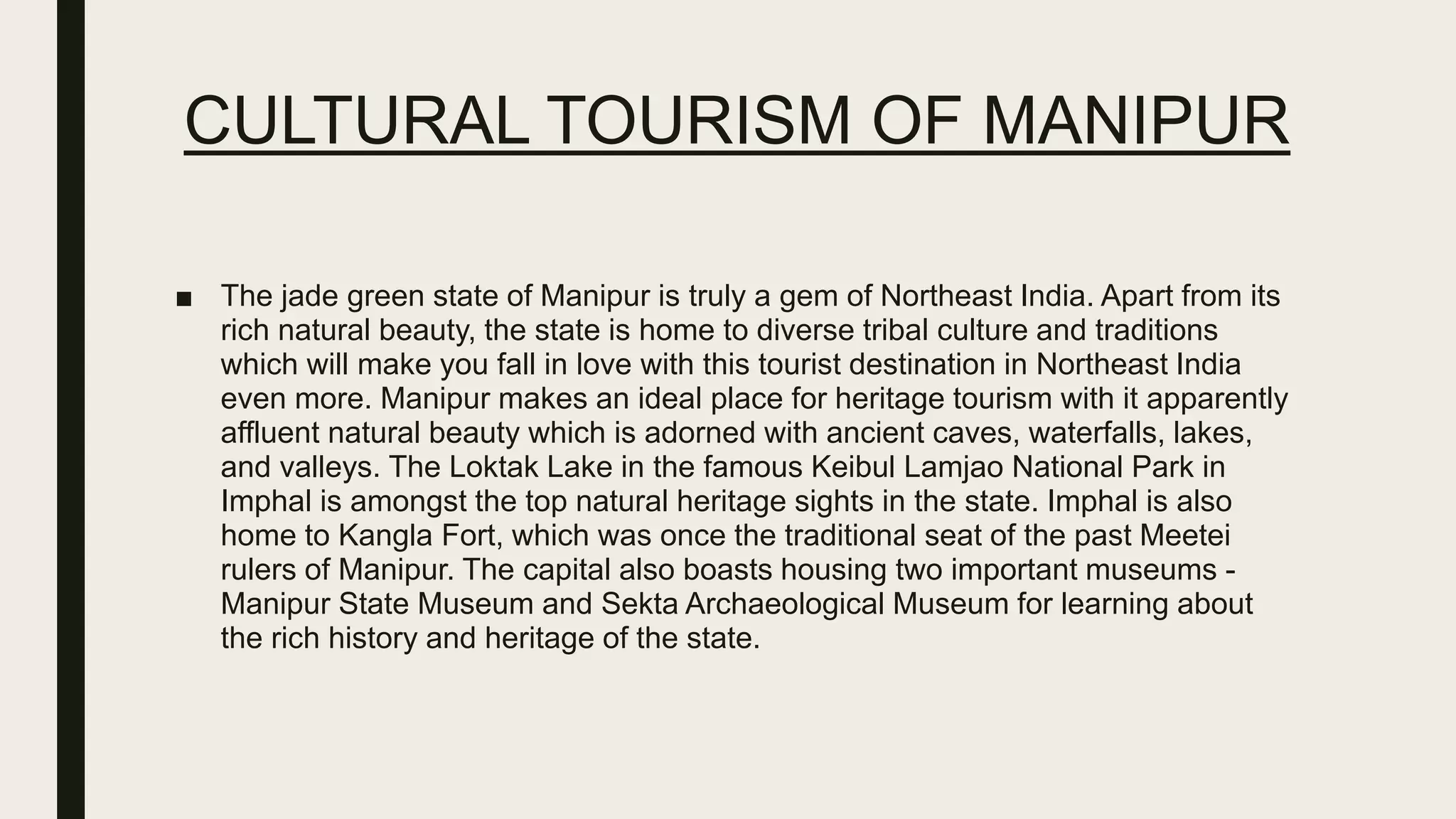 Manipur-The Jewel of India | PPTX