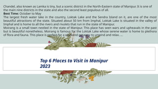 MANIPUR AS A CULTURAL STATE IN INDIA ppt | PPTX