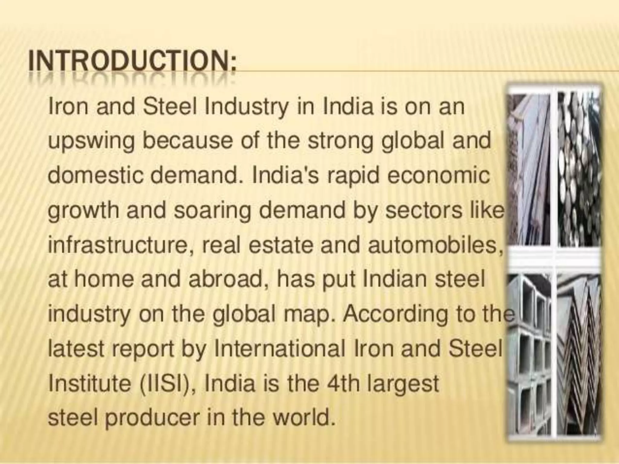 Best ever ppt on iron and steel industry | PPT