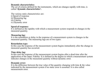 CHARACTERISTICS OF INSTRUMENTATION,STRAIN GAUGE,DIFFERENTIATE ...