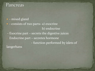 Pancreatic hormone endocrine gland | PPTX