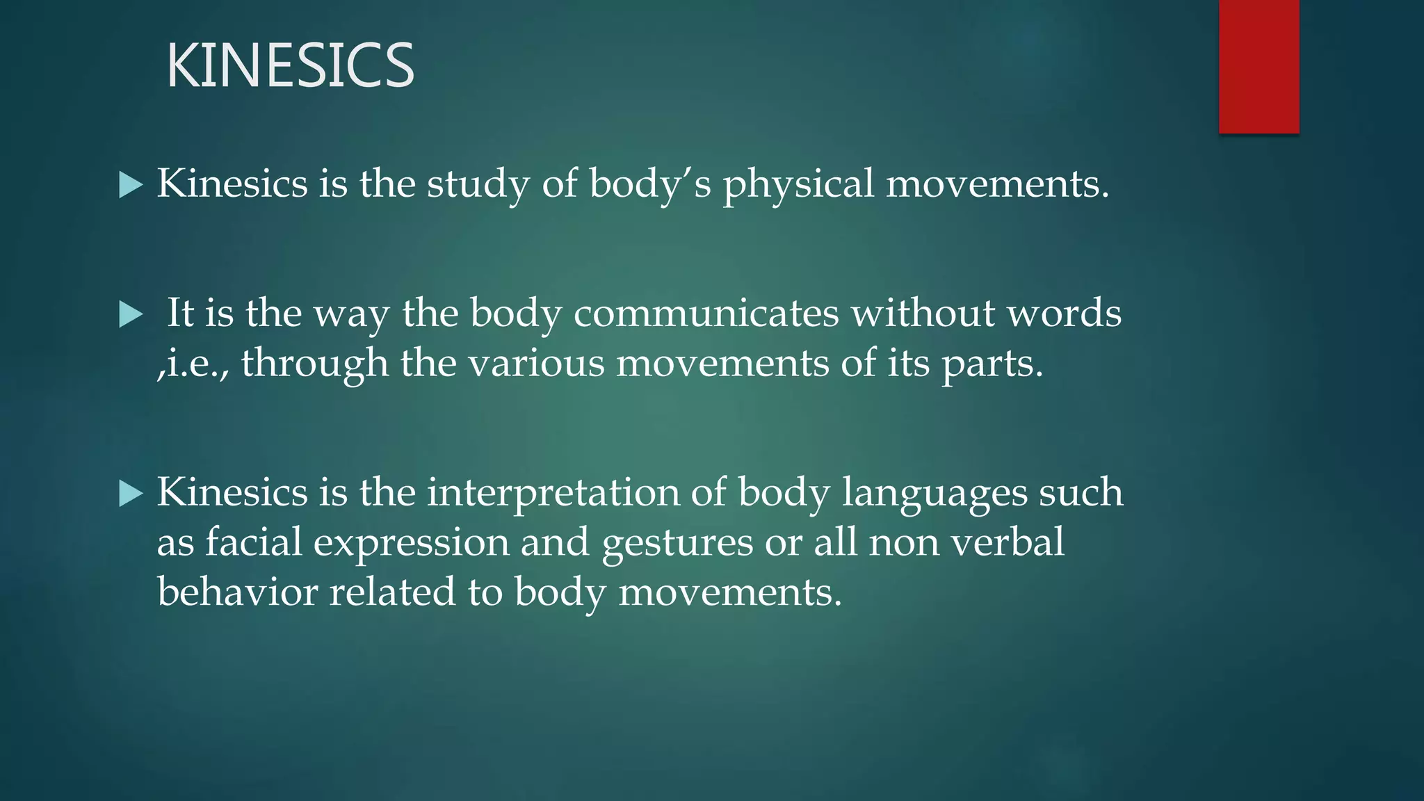 KINESICS | PPTX