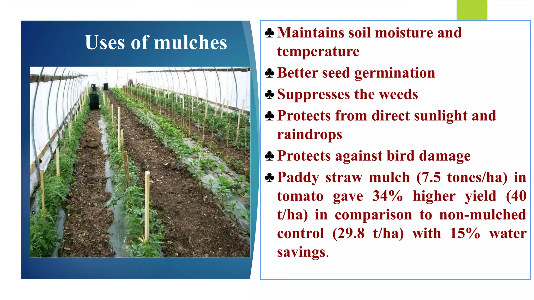 Scope of organic and natural farming of vegetable crops under protected ...