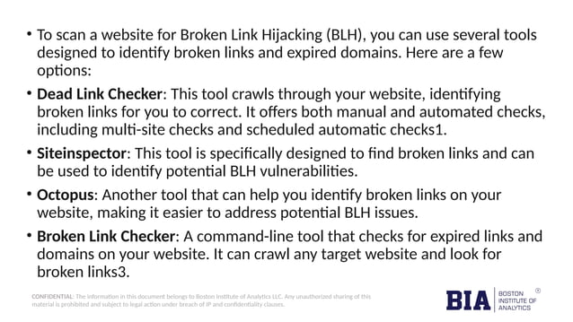 Understanding and Mitigating Broken Link Hijacking Vulnerabilities | PPTX Understanding and Mitigating Broken Link Hijacking Vulnerabilities | PPTX