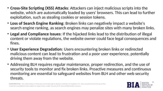 Understanding and Mitigating Broken Link Hijacking Vulnerabilities | PPTX