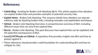 Understanding and Mitigating Broken Link Hijacking Vulnerabilities | PPTX