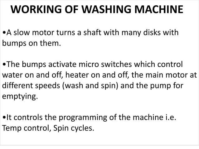 Manish1 washing machine control | PPTX | Home Appliances | Home & Garden