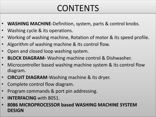 Manish1 washing machine control | PPTX