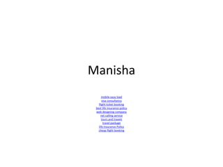 Manisha | PPTX | Air Travel | Travel Type