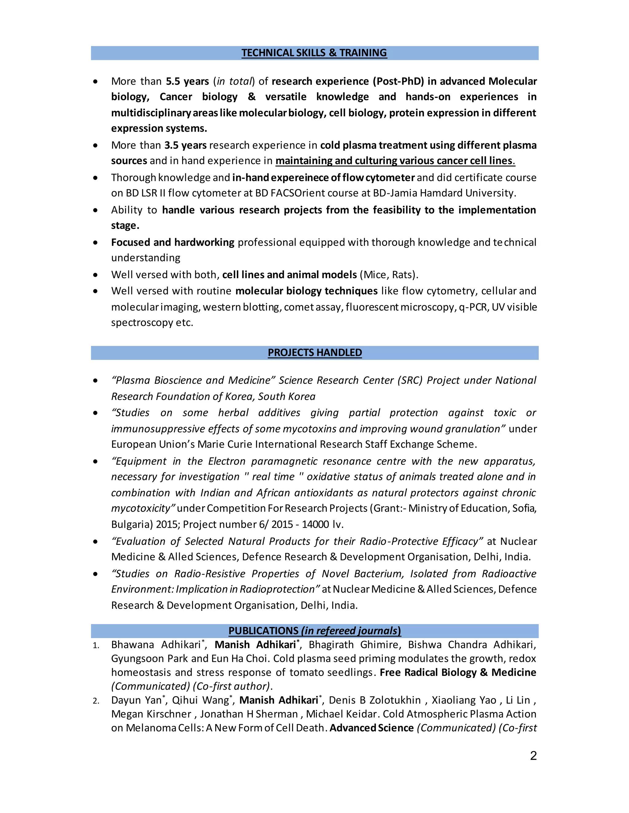 Manish adhikari Resume | DOC