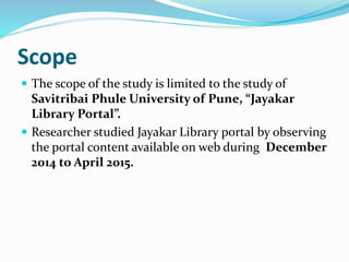 Library Portal an Effective Tool for Extension of Education: A Study of ...