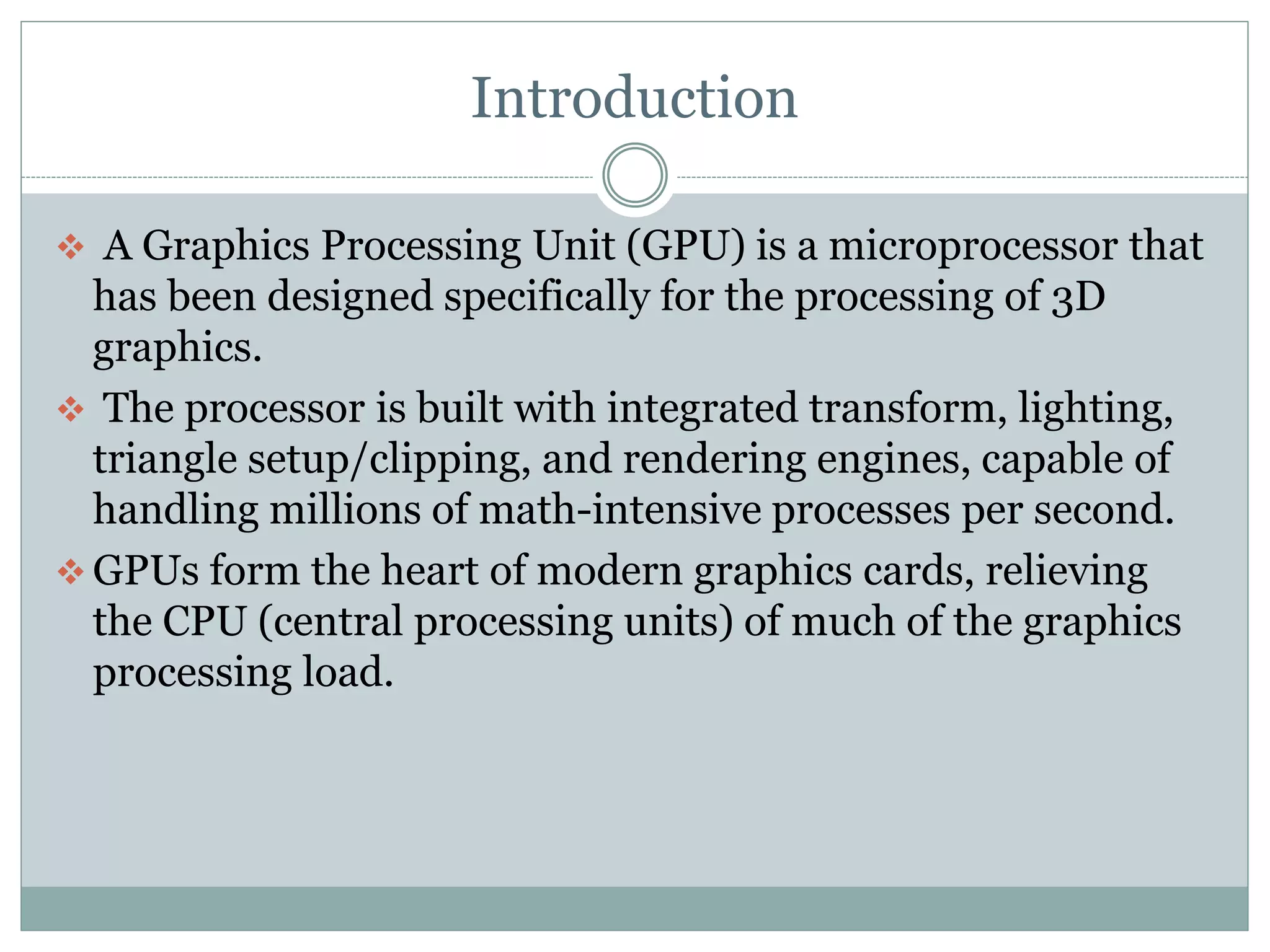 graphics processing unit ppt | PPTX