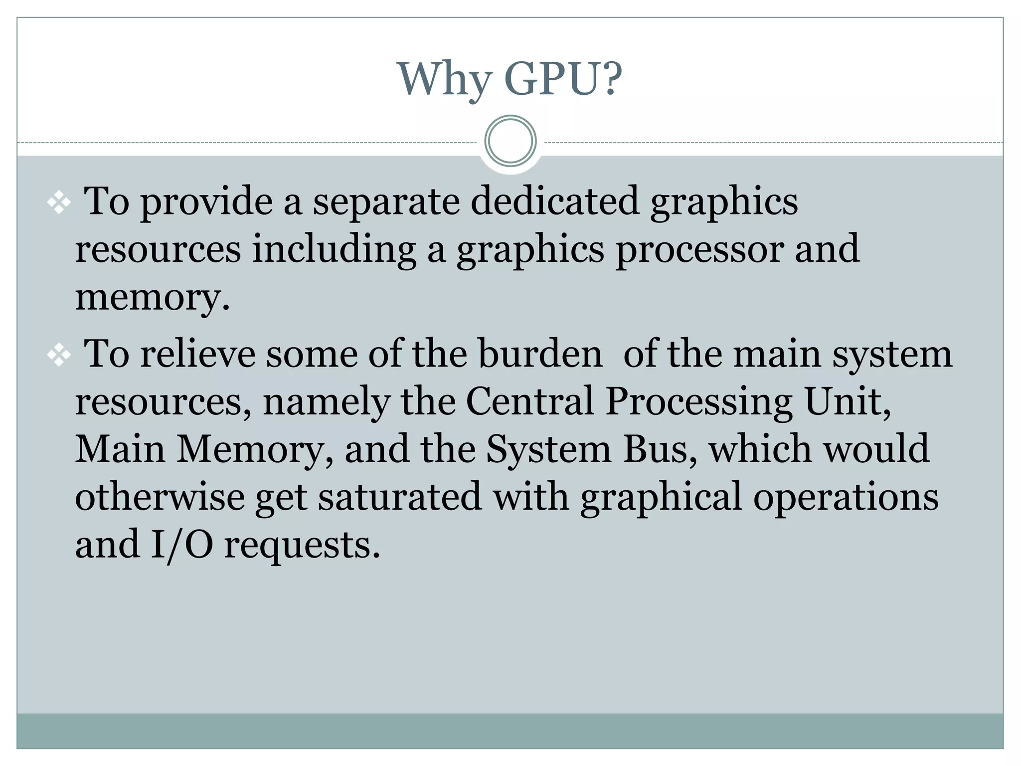 graphics processing unit ppt | PPTX