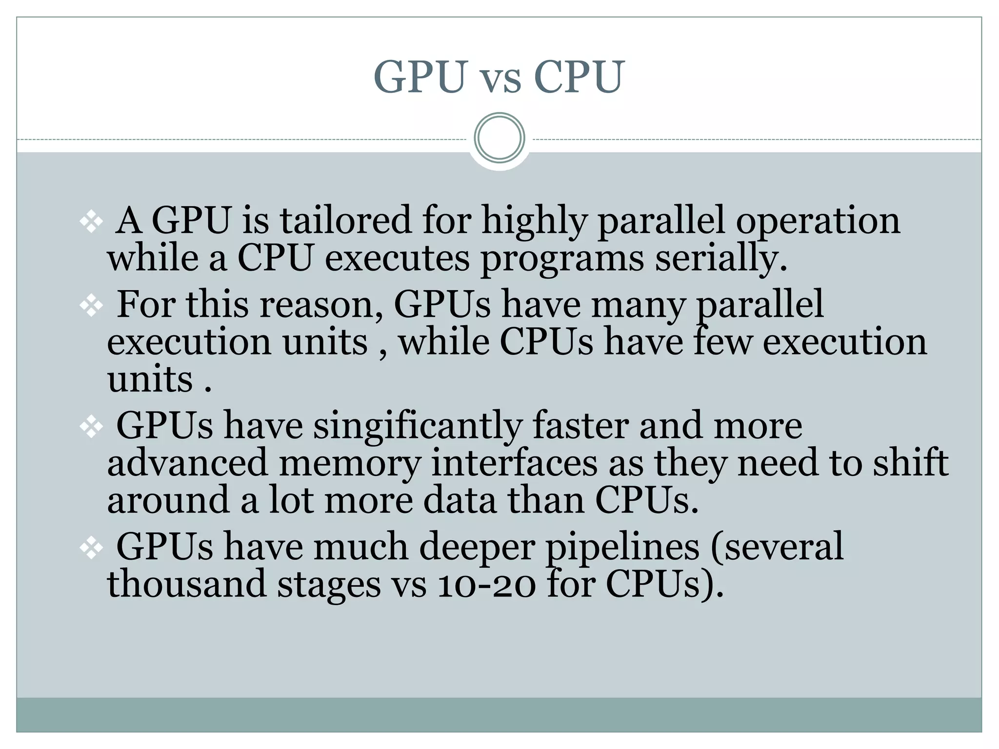 graphics processing unit ppt | PPTX