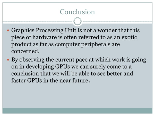 graphics processing unit ppt | PPTX