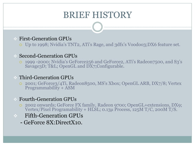 graphics processing unit ppt | PPTX