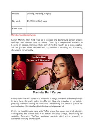 Manisha Rani Net Worth 2024 Biography.pdf